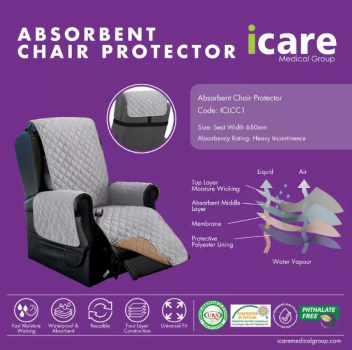 Icare Absorbent Chair Protector – Ability Ease